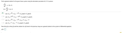 Solved Find A General Solution For The Given Linear System Chegg