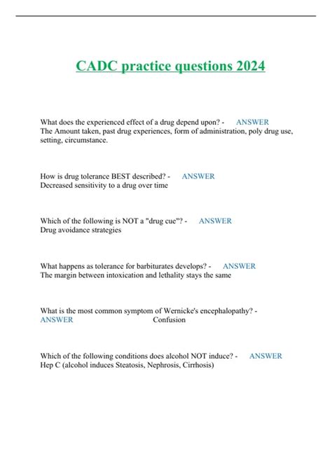 CADC Practice Exam Questions Test CADC Practice Exam Questions Test CADC Stuvia US