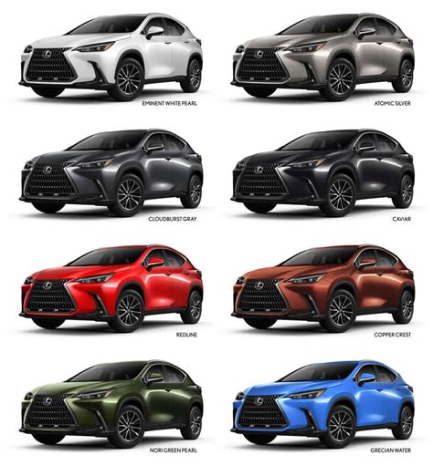 2025 Lexus NX Interior Exterior Color Options