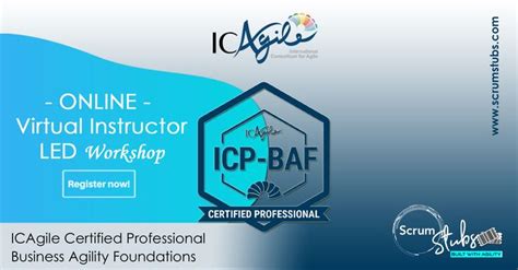 Icagile Certified Professional Business Agility Foundations Virtual Instructor Led Workshop
