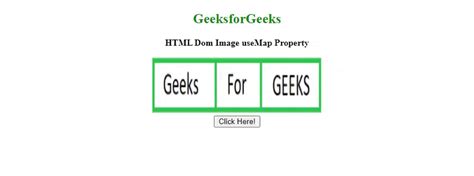 HTML DOM Image UseMap Property GeeksforGeeks