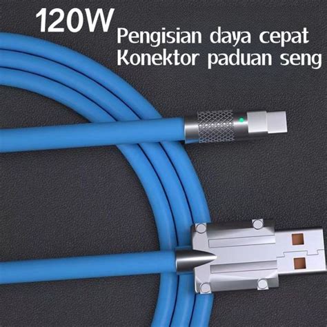 Pengisi Daya Data Paduan Seng Asli W Kabel Pengisian Cepat Lampu LED Output A Kabel