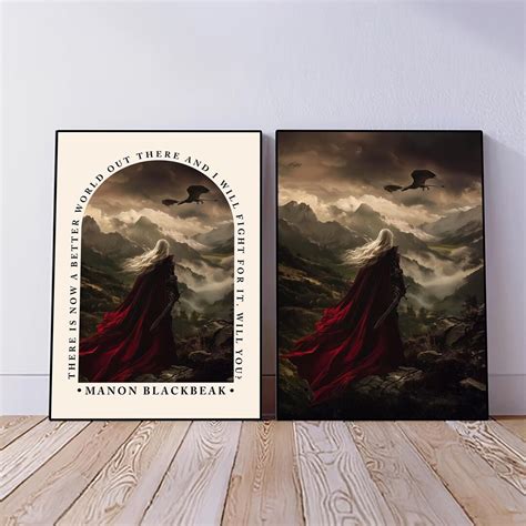 Manon Blackbeak Art Print Throne Of Glass Fantasy Decor Digital