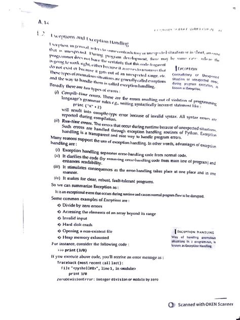 exception handling pdf