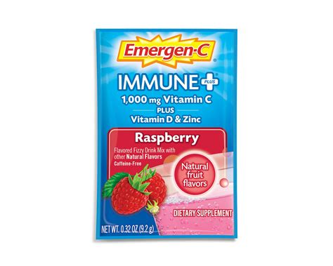 Raspberry Vitamin C Supplement For Immune Support Emergen C