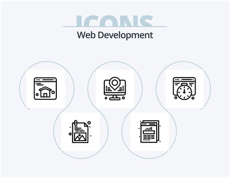 Web Development Line Icon Pack 5 Icon Design Development Reload