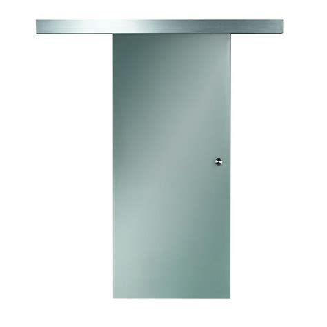 Pinecroft 34 In X 81 In Glass Barn Door With Sliding Door Hardware