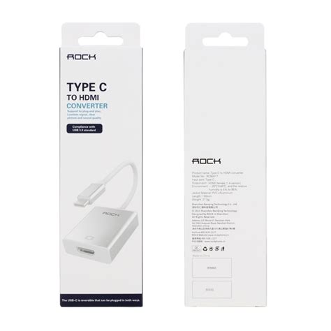 Rock Usb Type C Male To Hdmi Female Adapter Cable