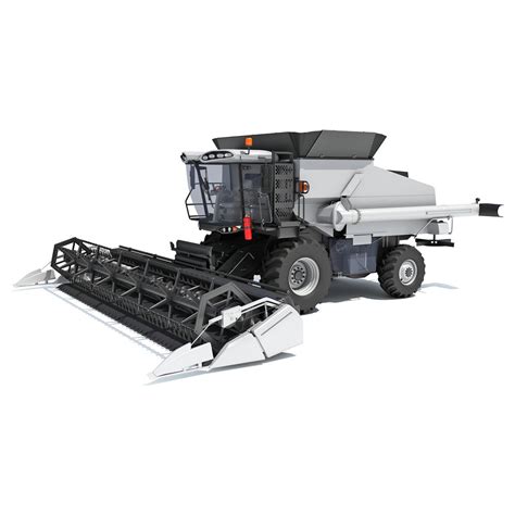 Agricultural Combine For Grain Harvesting 3d Model Download Tractor