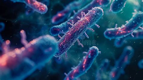 Mycobacterium Cholerae Under Microscope 3d Visualization Stock Illustration Illustration Of