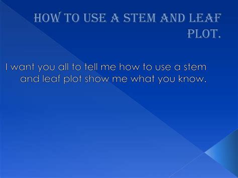 PPT Organize And Display Data On Stem And Leaf Plot PowerPoint Presentation ID 2661613
