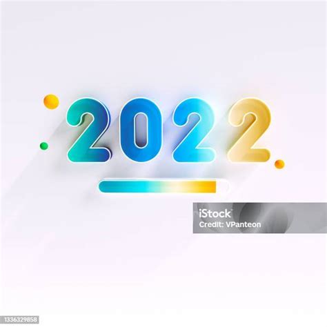 2022년 새해 축하 관광 여행 컨셉 숫자 2022 추상 기하학적 3d 렌더링 2022년에 대한 스톡 사진 및 기타 이미지
