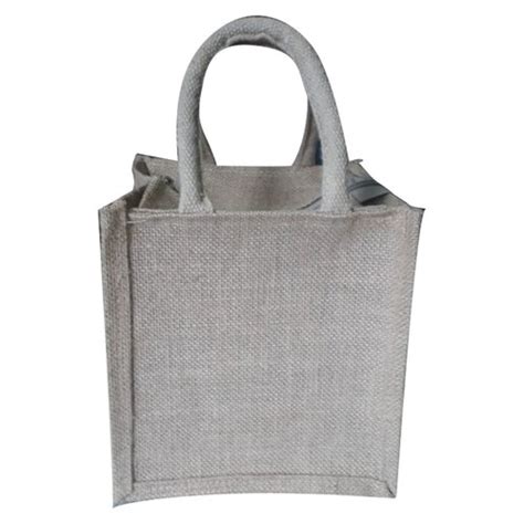 Loop Handle Plain Jute Bag Size 12 X 10 X 7 Cm Color Brown At Rs