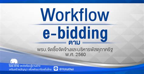 Workflow วิธี E Bidding ตาม พรบ จัดซื้อจัดจ้างและบริหารพัสดุภาครัฐ พ ศ 2560 Yotathai