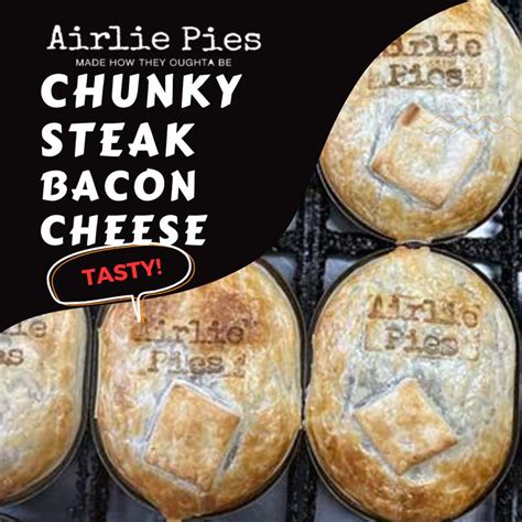 Steak Bacon Cheese Pie 3 Sizes Available Airlie Pies