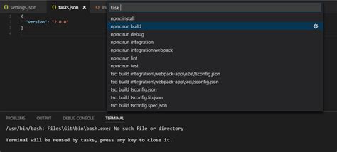 Cant Run Tasks On Git Bash Integrated Terminal On Windows · Issue 23396 · Microsoftvscode