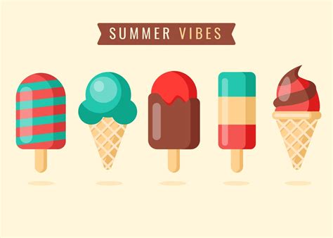 Summer Ice Cream 535071 Vector Art At Vecteezy
