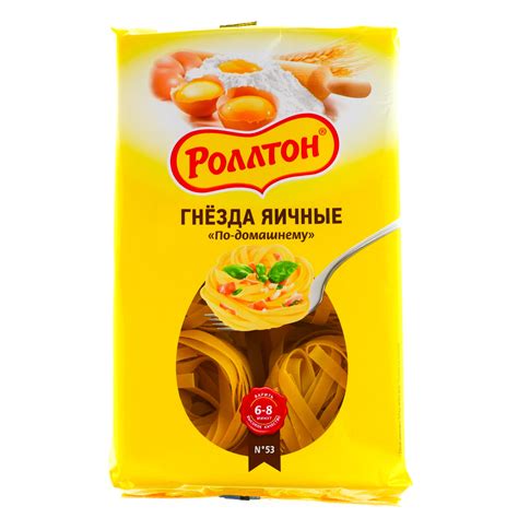 Макароны яичные Роллтон 400г №53 гнёзда купить с доставкой на дом в ...