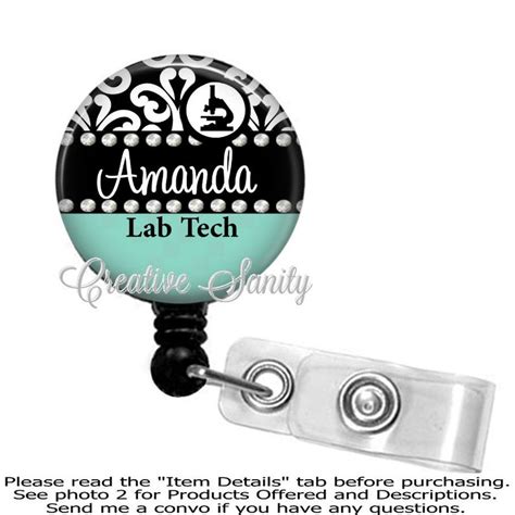 Lab Tech Badge Med Tech Badge Lab Assistant Badge Nurse Etsy