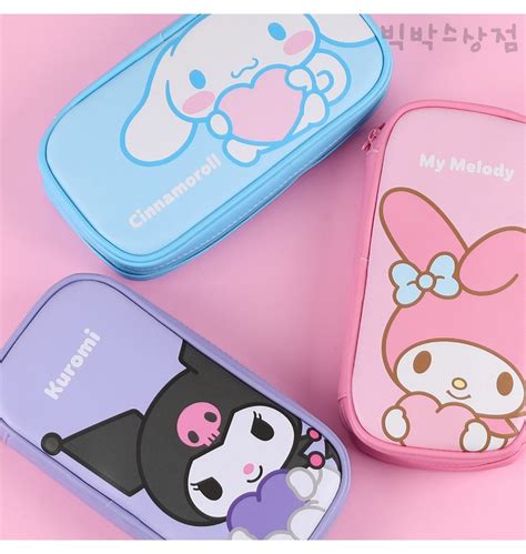 산리오 빅페이스 필통 1p 캐릭터 펜슬케이스 파우치 봉제필통 마이멜로디 쿠로미 시나모롤 필기구 문구 신학기 티몬