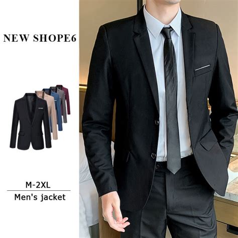 เสื้อสูทผู้ชาย ถูก เสื้อสูทลำลองสำหรับผู้ชาย ชุดสูทผู้ชาย สูทสีดำ แบบลำลอง มี 6 สี Blazer M 2xl