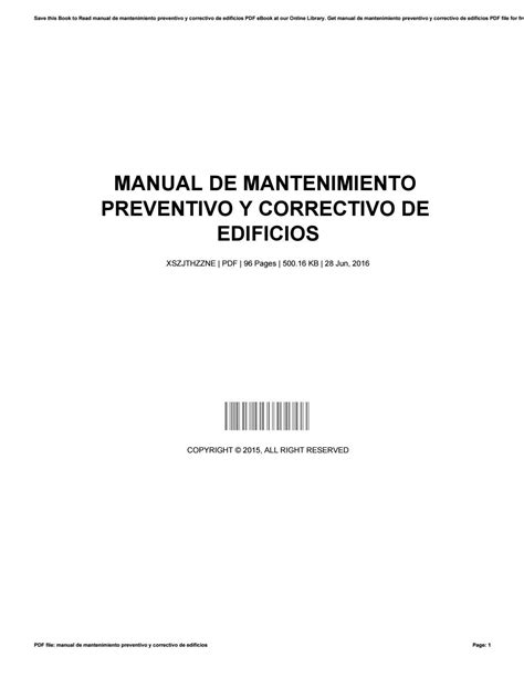 Manual De Procedimiento De Mantenimiento