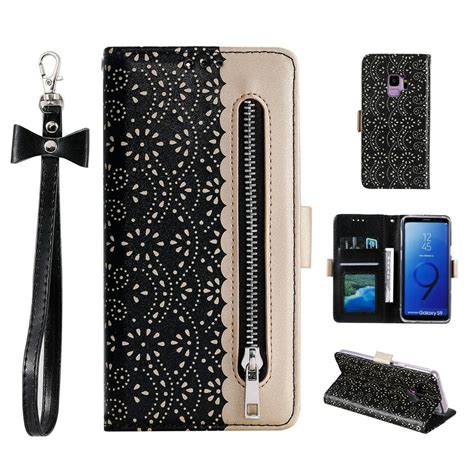 Samsung Galaxy S9 Wallet Case Dteck Lace Pu Leather Card Holder Folio