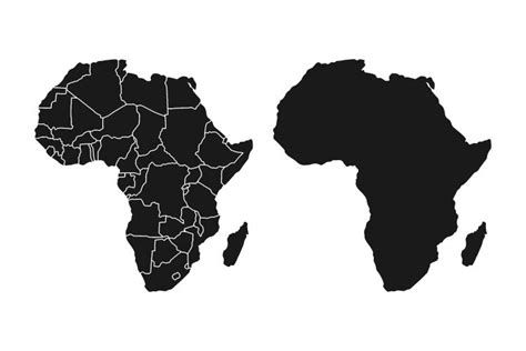 Africa Continent Map Vector Graphic By Hartgraphic · Creative Fabrica
