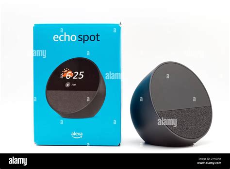 Amazon Echo Spot Alexa Virtual Assistant Ai Isolated On White