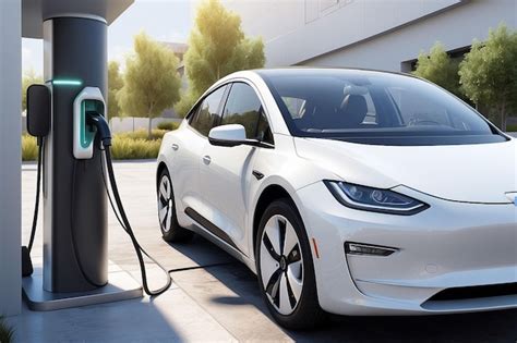 Ev Car Or Electric Vehicle Charge Battery Plug In With Recharging