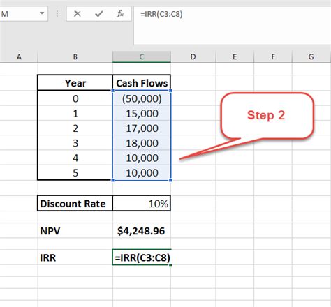 Как рассчитать Irr проекта в Excel