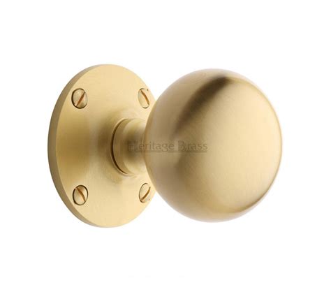 Heritage Brass Westminster Satin Brass Mortice Knobs Uk