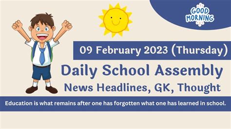 Daily School Assembly News Headlines For 10 February 2023