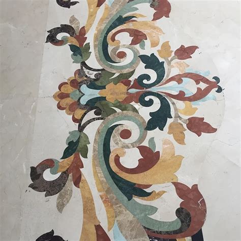 Arabic Majlis Interior Loby Marble Mosaics Natural Stone Tiles With