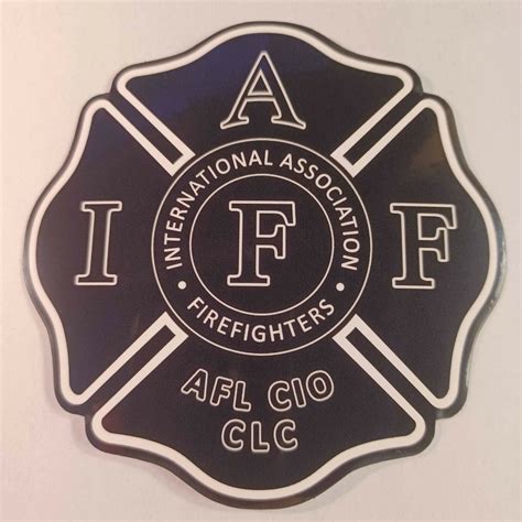 Iaff Black Maltese Cross Glossy Die Cut Vinyl Sticker 4897852817