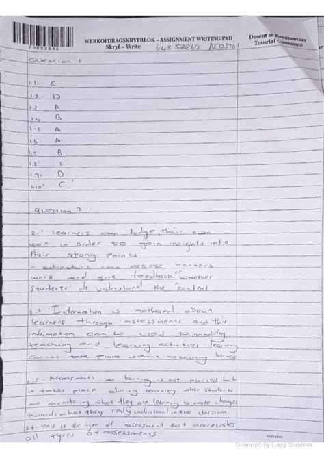 Notes Aed 2018 Principles Of Assessment Fairness The Method Of Assessment Should Not Present