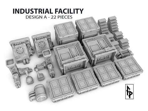 Industrial Facility A Modular Sci Fi Tech Scenery Terrain Mm