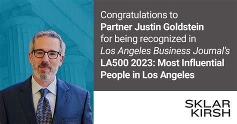 Robbin Itkin On Linkedin Sklar Kirsh Partner Justin Goldstein Profiled In The Los Angeles Business…