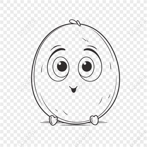 작은 눈 개요 스케치 드로잉과 만화 오렌지 색칠 페이지 벡터머리개요 예술 Png 일러스트 무료 다운로드 Lovepik