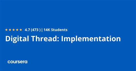 Digital Thread Implementation Coursera