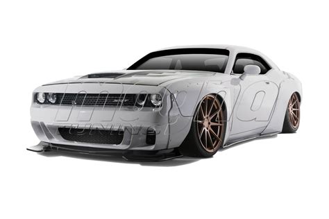 White Challenger With Wide Body Kit Widebody Kit For Challenger