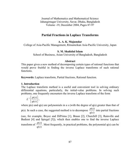 pdf partial fractions in laplace transformation