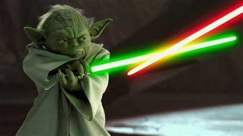 Yodas Lightsaber Used In The Movie Star Wars Attack Of The Clones