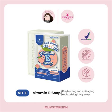 Jual Precious Skin Thailand Vitamin E Peach Brightening Body Soap 80gr