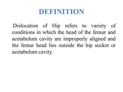 Dislocation Of Hip Pptx