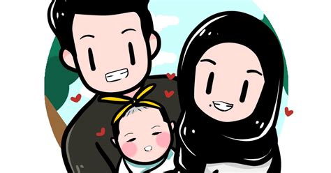 Keluarga Bahagia Gambar Kartun Keluarga Besar Islami 60 Gambar Kartun Aesthetic Cewek Cowok