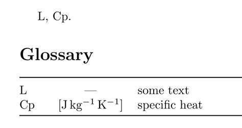 Glossaries Adding Toprule And Bottomrule To The Glossary Tex
