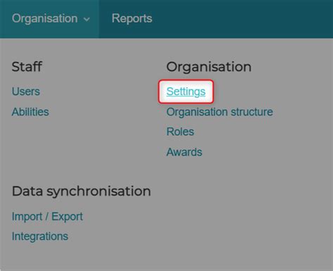 System Organisation Settings Easyemployer Support