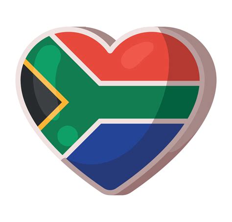 Bandera De Sudáfrica En El Corazón 10270831 Vector En Vecteezy