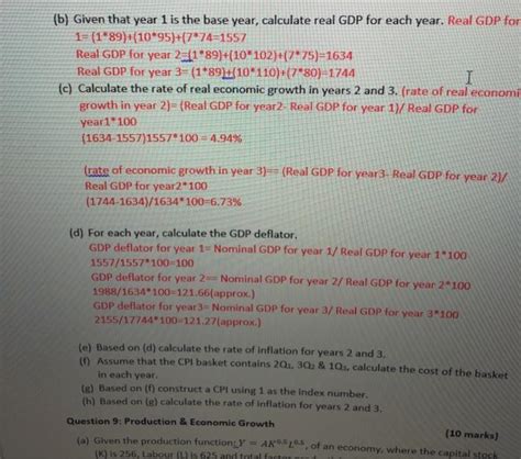 solved b given that year 1 is the base year calculate